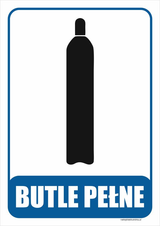 BUTLE PEŁNE - Tablica BHP